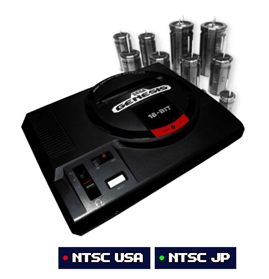 Sega Mega Drive 1/Genesis 1 VA0-6 Capacitor Kit - Retro Upgrades